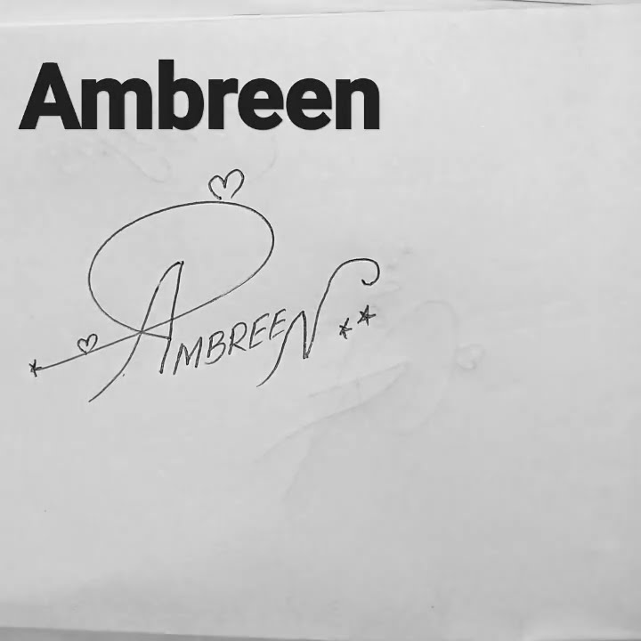 very amazing and cool signature of Ambreen art lover💯💯#signature # ...