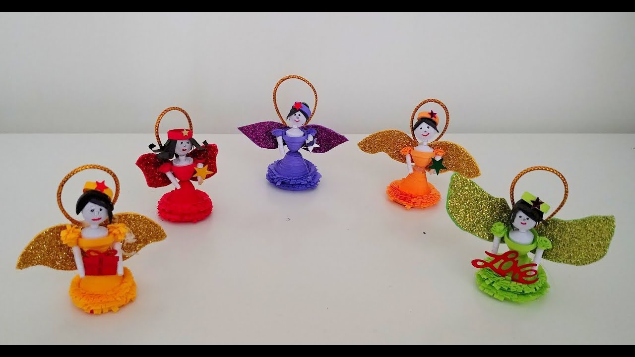 Learn to make Quilling Angel - YouTube