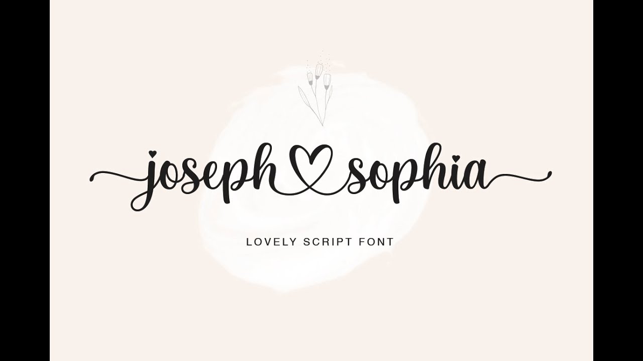Joseph Sophia Font | Font | Free Font | Script Fonts | Font Bundle ...