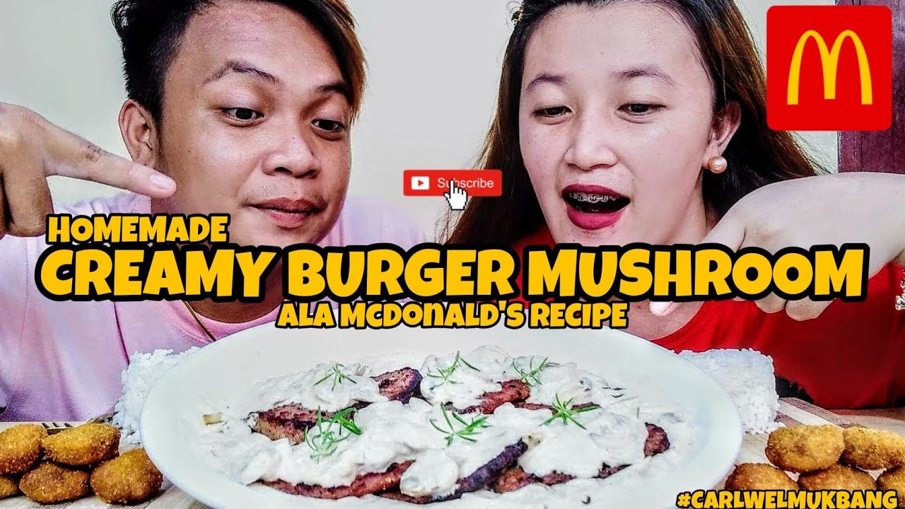 CREAMY BEEF BURGER MUSHROOM ALA MCDONALD'S | MUSHROOM PEPPER STEAK ...