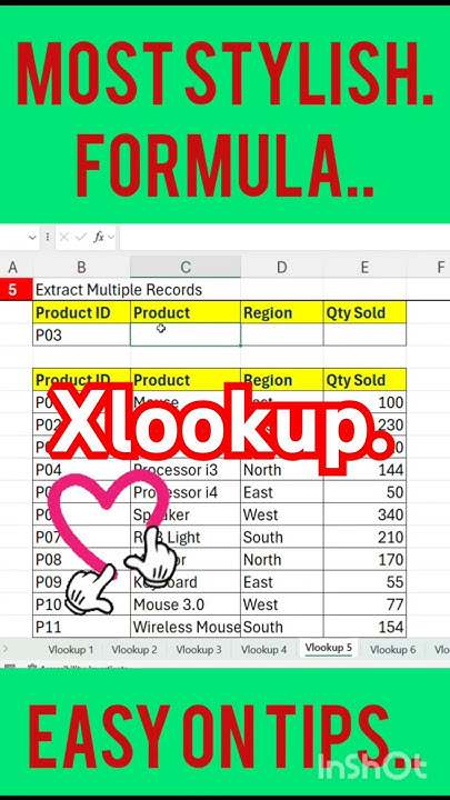 Time-Saving XLOOKUP Trick for Multiple Returns! 🚀 #exceltips #excel #xlookup #exceltricks - YouTube