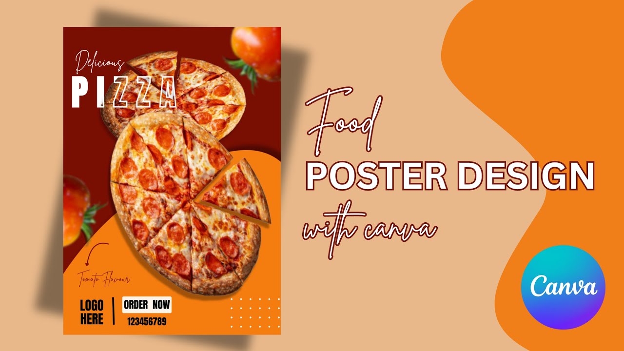 Food product poster design in Canva | Advertisement poster designing ...