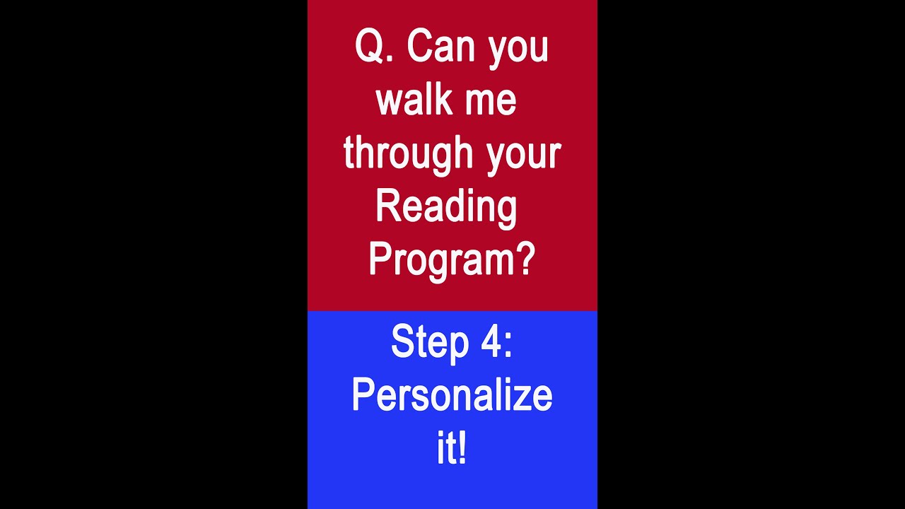 STEP 4: PERSONALIZE READING! - YouTube