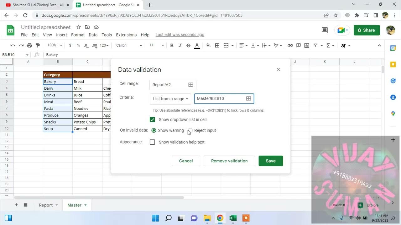 Multiple Dependent Dropdown List in Google Sheet - YouTube