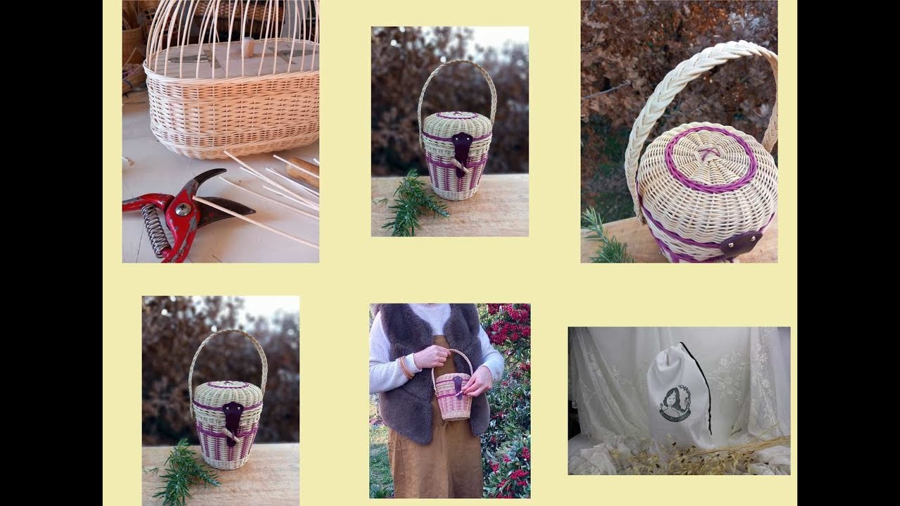 Sac panier en vannerie de rotin - YouTube