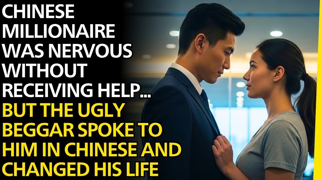 NO ONE HELPED THE ANGRY CHINESE MILLIONAIRE... UNTIL THE UGLY BEGGAR ...