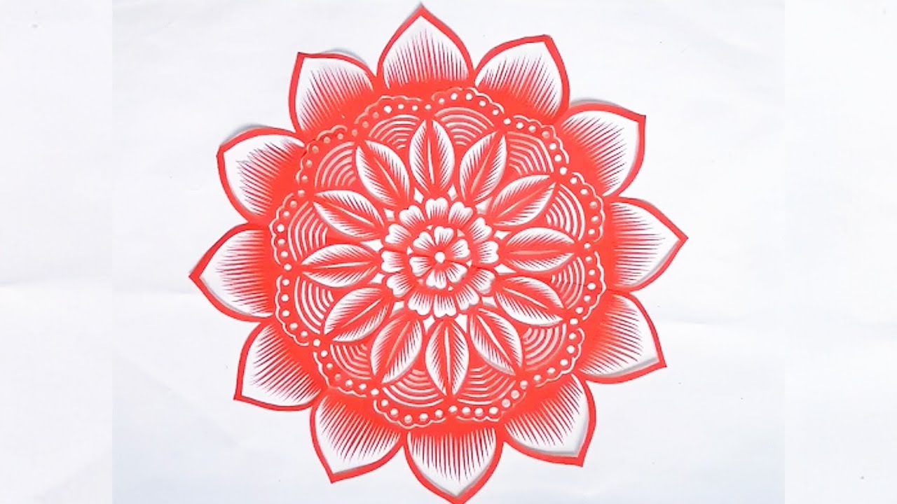 Flower Paper Cutting - Paper Cutting Tutorial - Learn Paper Cutting ...