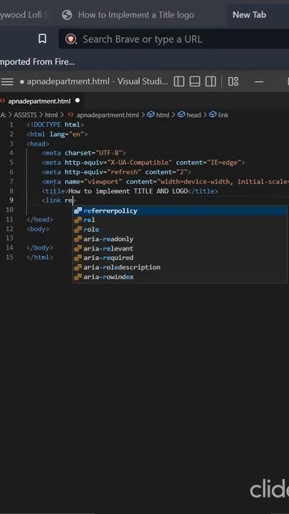 Website Development Tutorials || How To Implement Website Title and Tab Logo || @apnadepartment ...