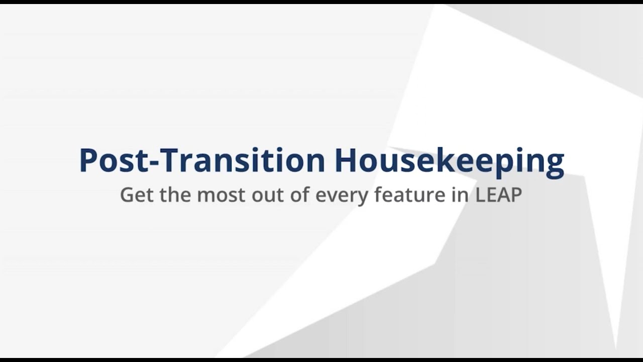 Post Transition Housekeeping Webinar - YouTube
