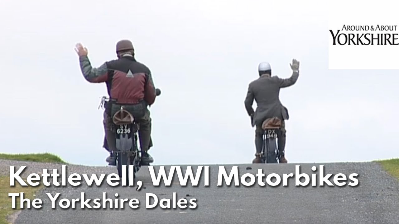 Kettlewell, Yorkshire Dales, Park Rash Motorbike Run on 1913 motorbike ...