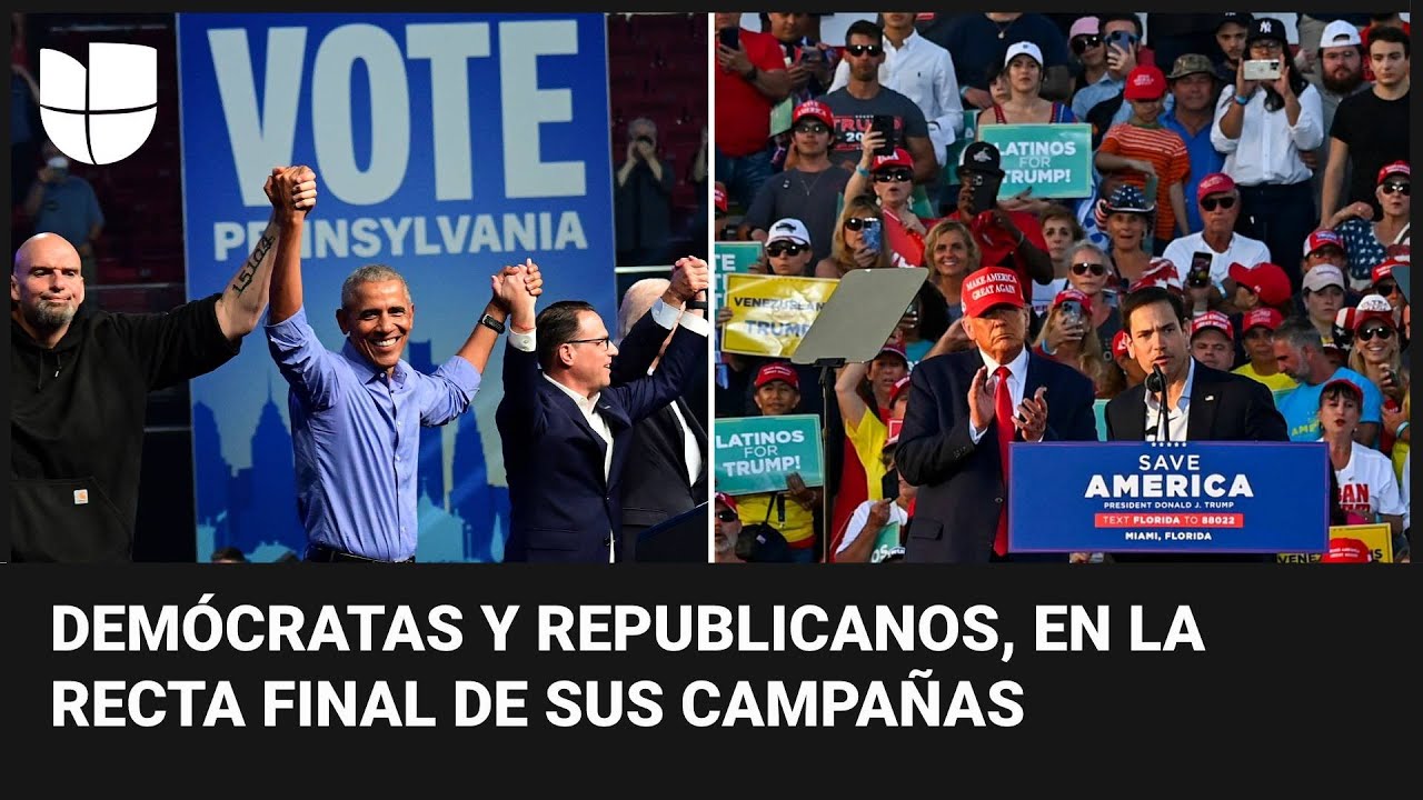 Demócratas y republicanos refuerzan sus campañas a pocas horas de las ...