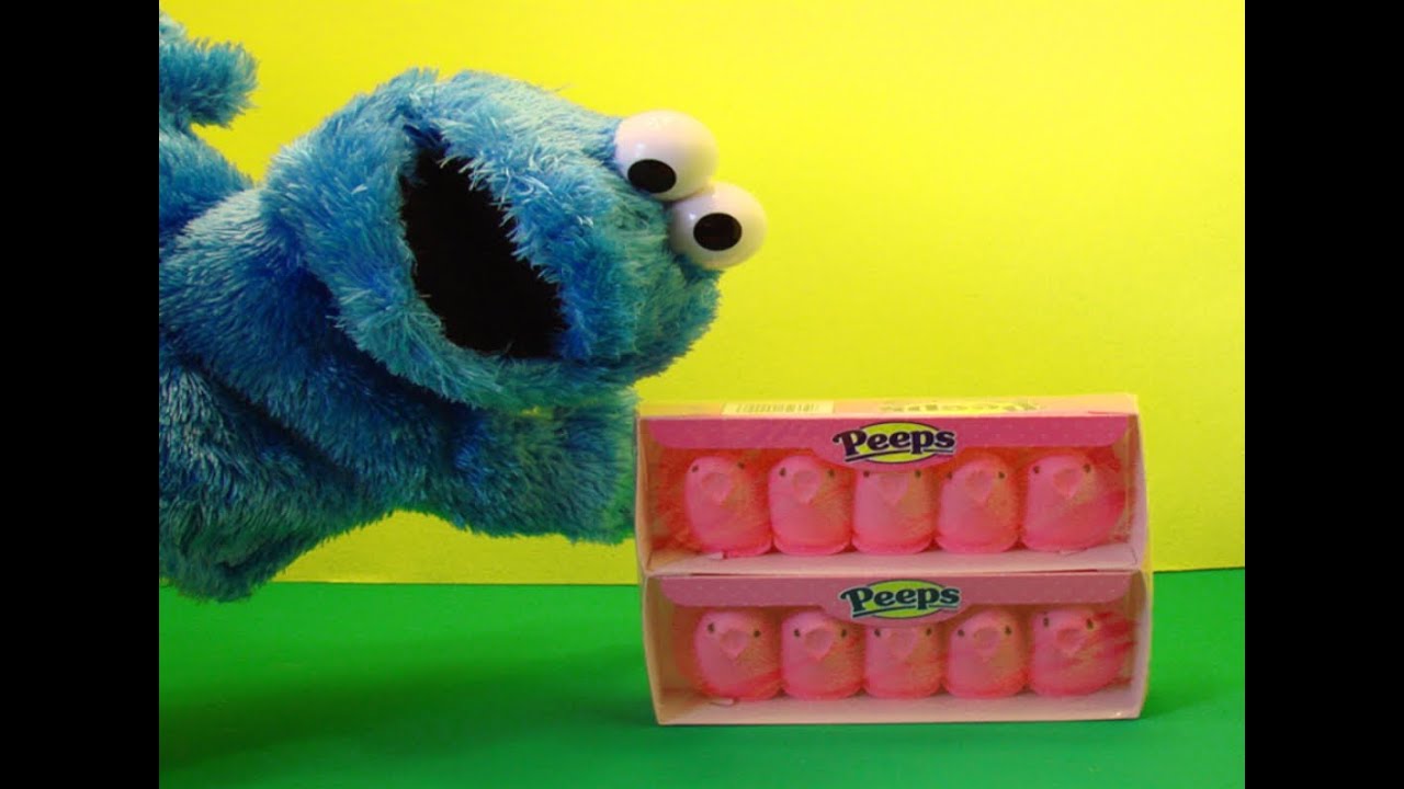 Cookie Monster Discovers Peeps! - YouTube