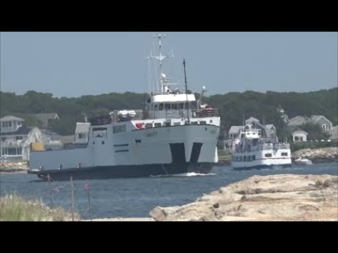 Nantucket Ferries and commercial traffic July 2024 - YouTube