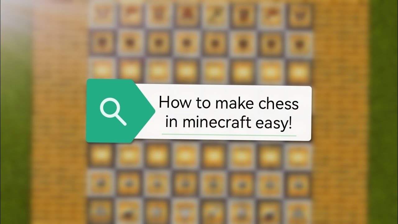 How to make chess in minecraft so easy! - YouTube
