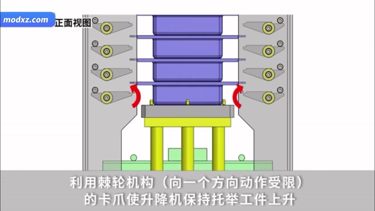 pneumatic cylinder stacking mechanism - YouTube