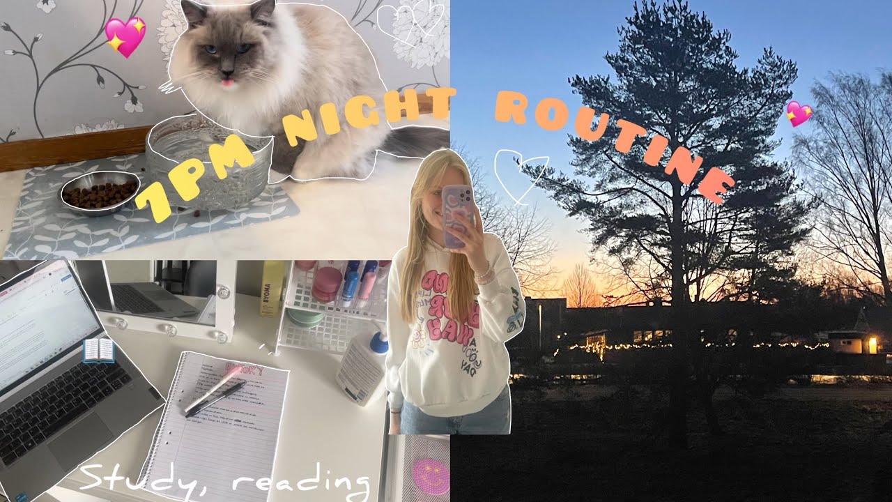 7PM night routine 🩷 - YouTube