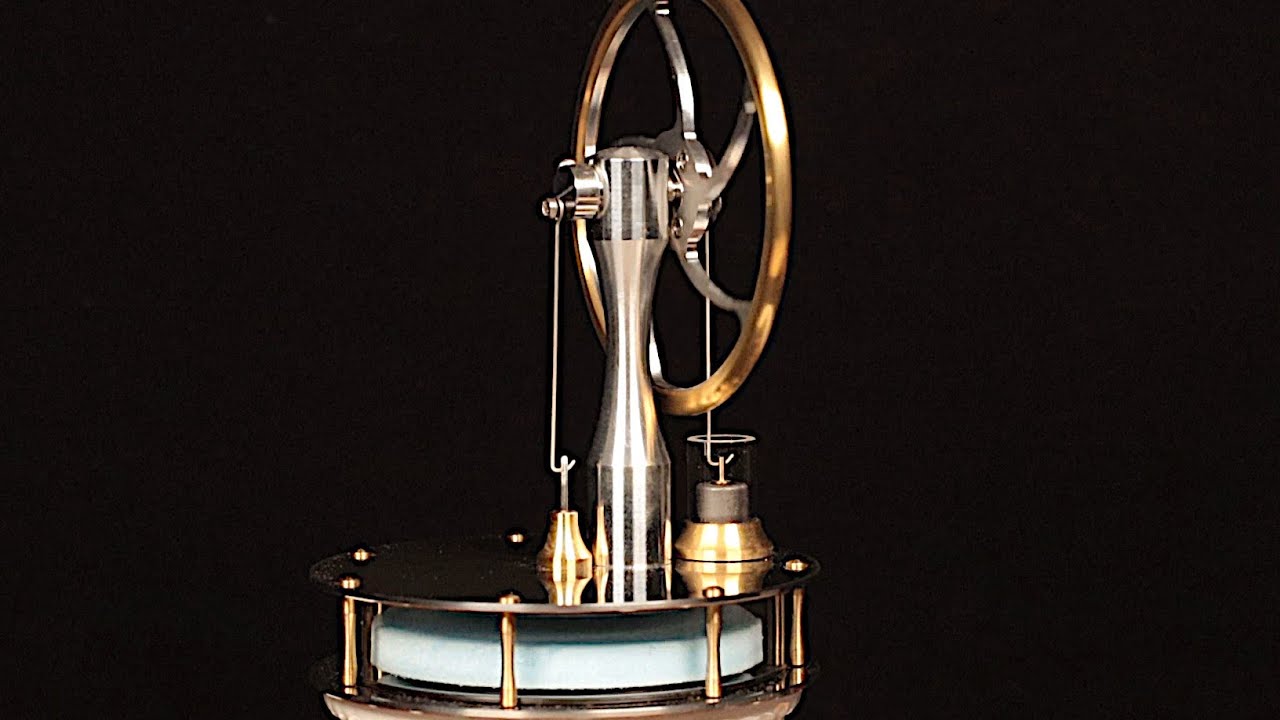 LTD Stirling Engine | 360 Degrees | 100 fps slow motion - YouTube