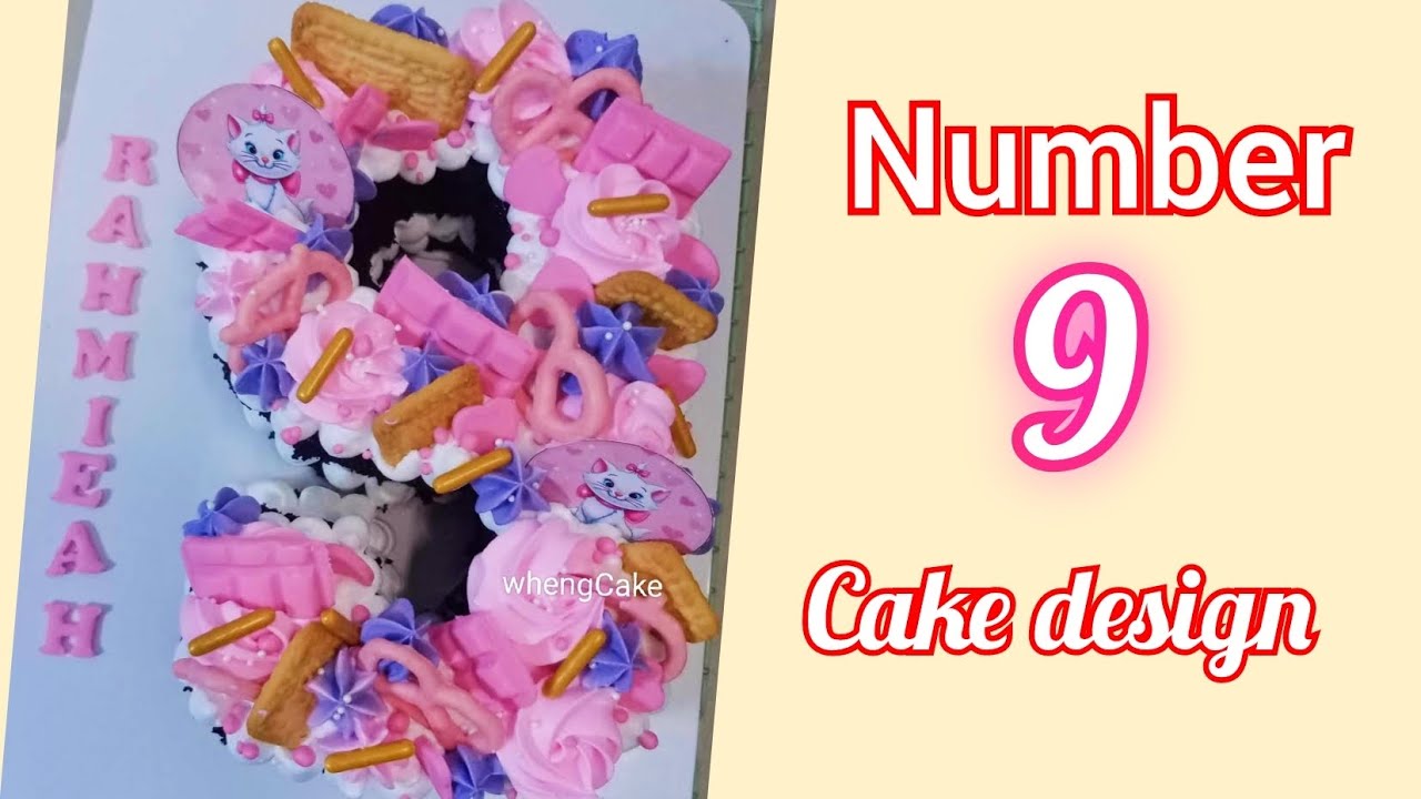 number 9 cake design - YouTube