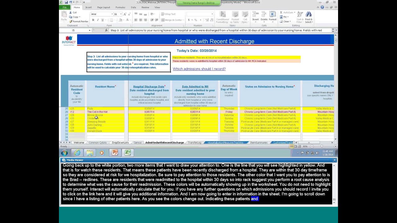 INTERACT Tracking Tool: Admitted with Recent Discharge Worksheet - YouTube