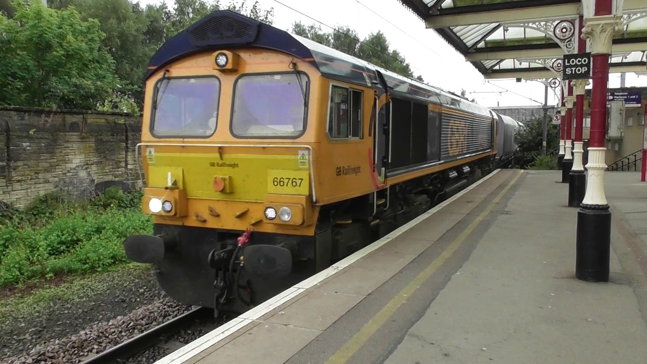 GBRf Class 66s Nos. 66719 & 66767 at Skipton - 9th September 2019 - YouTube