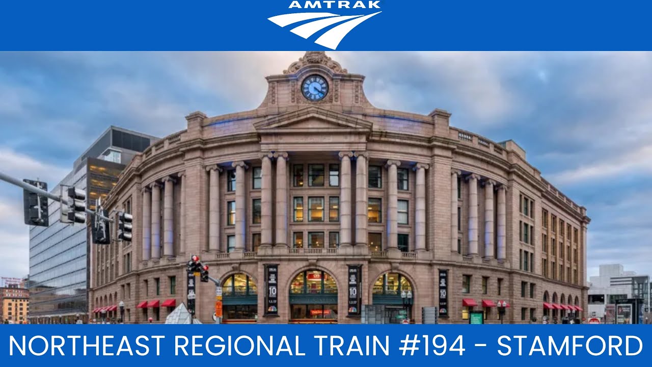Amtrak Northeast Regional Train 194 to Stamford Boarding Call Announcements at Boston (NOT REAL ...
