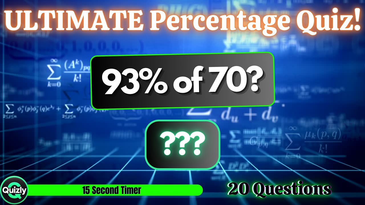 ULTIMATE Percentage Math Quiz! - YouTube
