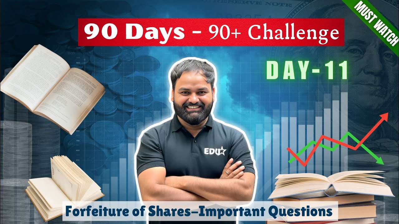 Day 11 | Forfeiture of Shares – Important Questions | Class 12 | 90 ...