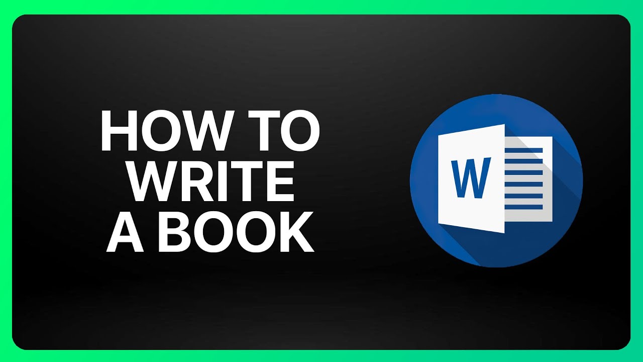 How To Write A Book In Microsoft Word Tutorial - YouTube
