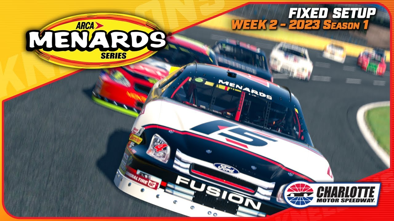 ARCA Series - Charlotte Motor Speedway 2008 - iRacing NASCAR - YouTube