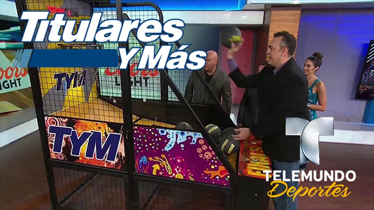 Ramón Rivas en un reto de Baloncesto | Titulares y Más | Telemundo ...