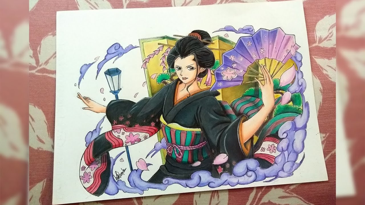 Drawing nico robin [one piece Wano arc] - YouTube