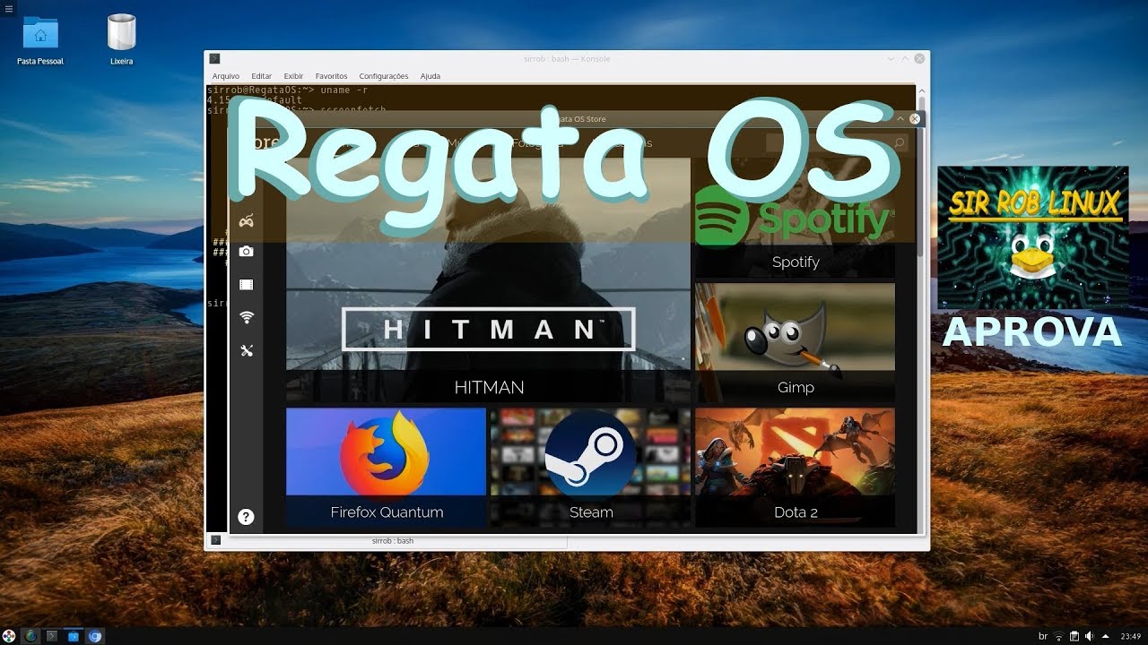 Regata OS - Distro Linux feita por Brasileiros - Sir Rob Linux Aprova ...