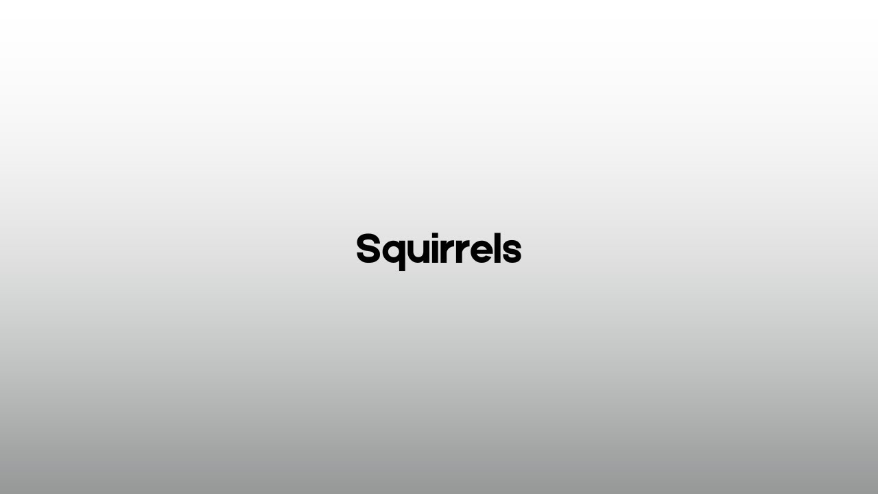 How to pronounce Squirrels in British English - YouTube