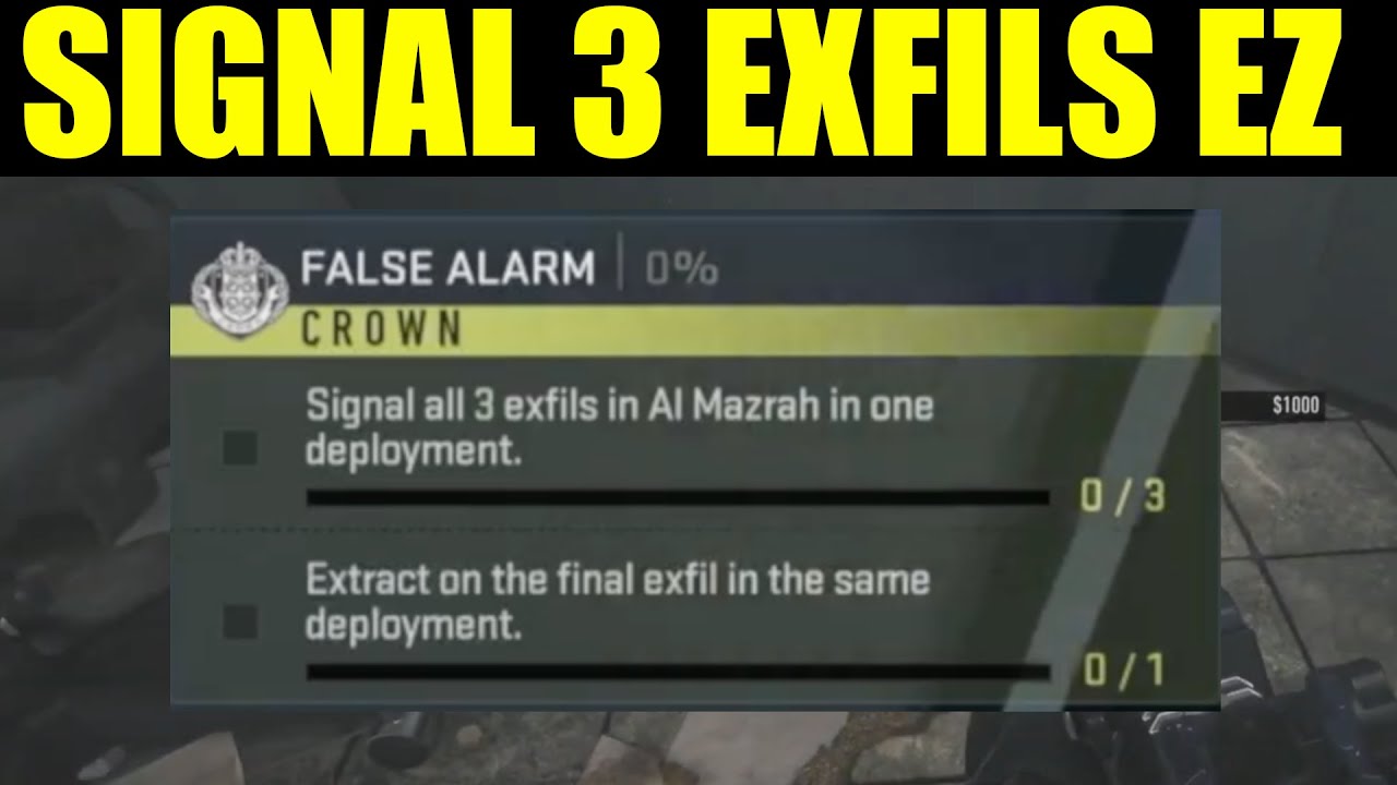 How to "Signal all 3 exfils in al mazrah in one deployment" & extract ...