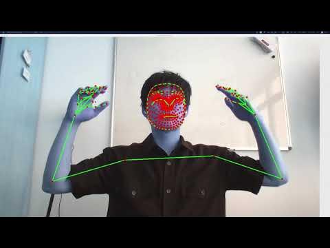 mediapipe - body face hand detection example output - YouTube