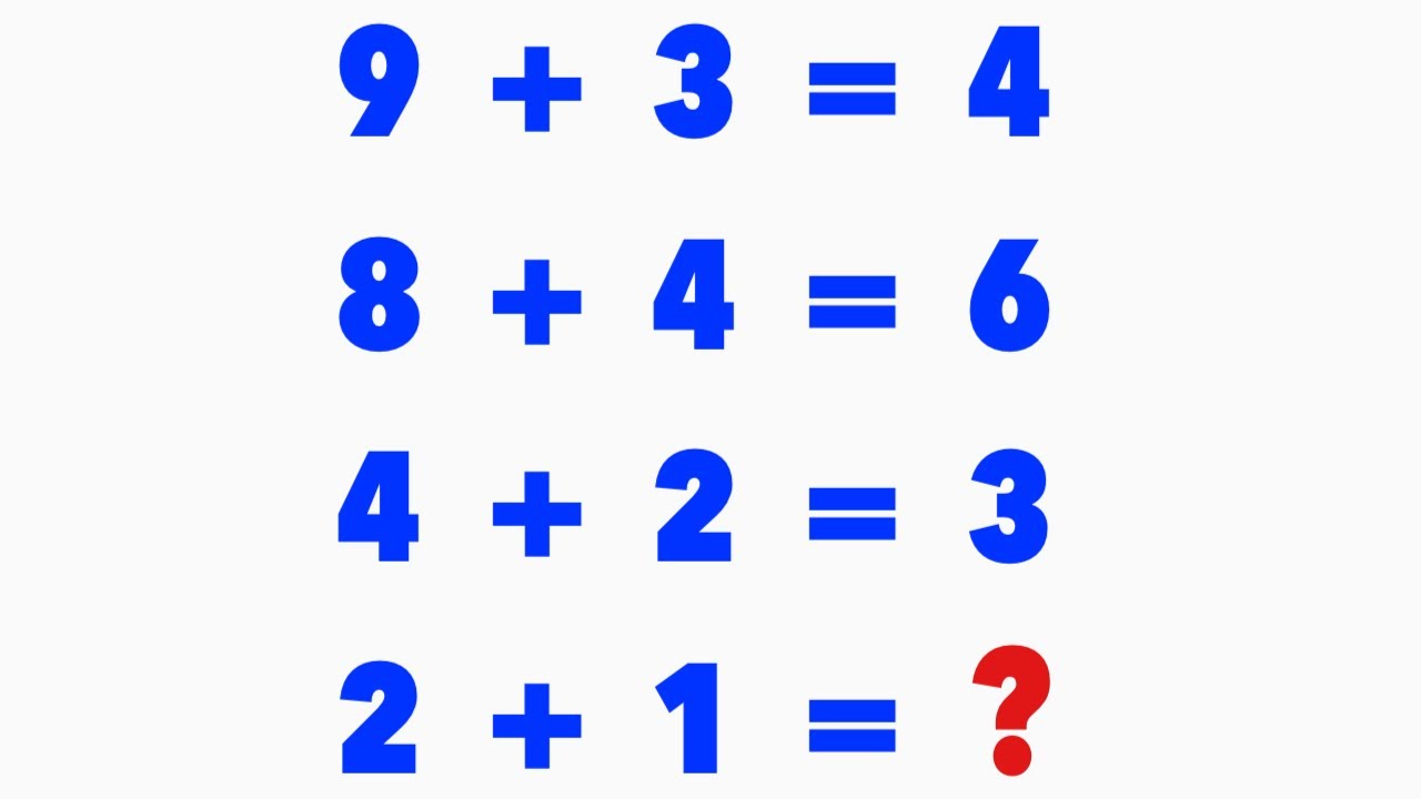2 + 1 = | Math Puzzle 27 | How to solve math Puzzle | Math Puzzle ...