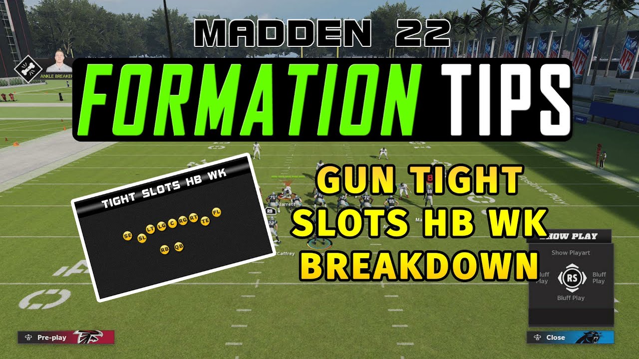 Gun Tight Slots HB Wk Formation Breakdown - Madden 22 Formation Tips ...