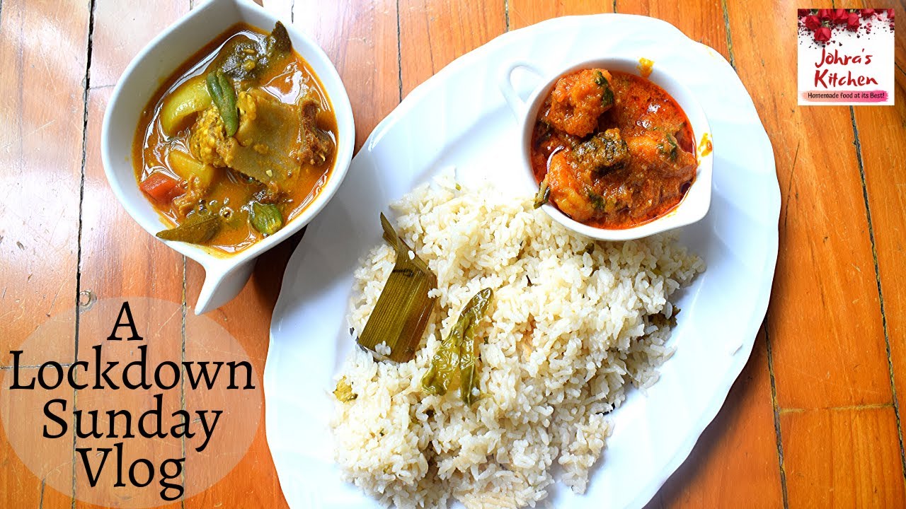 A Lockdown Sunday Vlog | Nei Soru | Prawn Gravy | Mutton Dalcha ...
