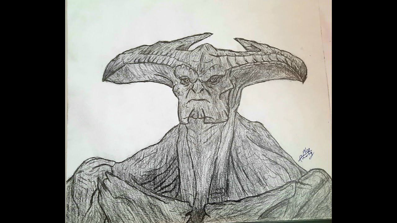 My Zack Synder's cut Steppenwolf drawing - YouTube