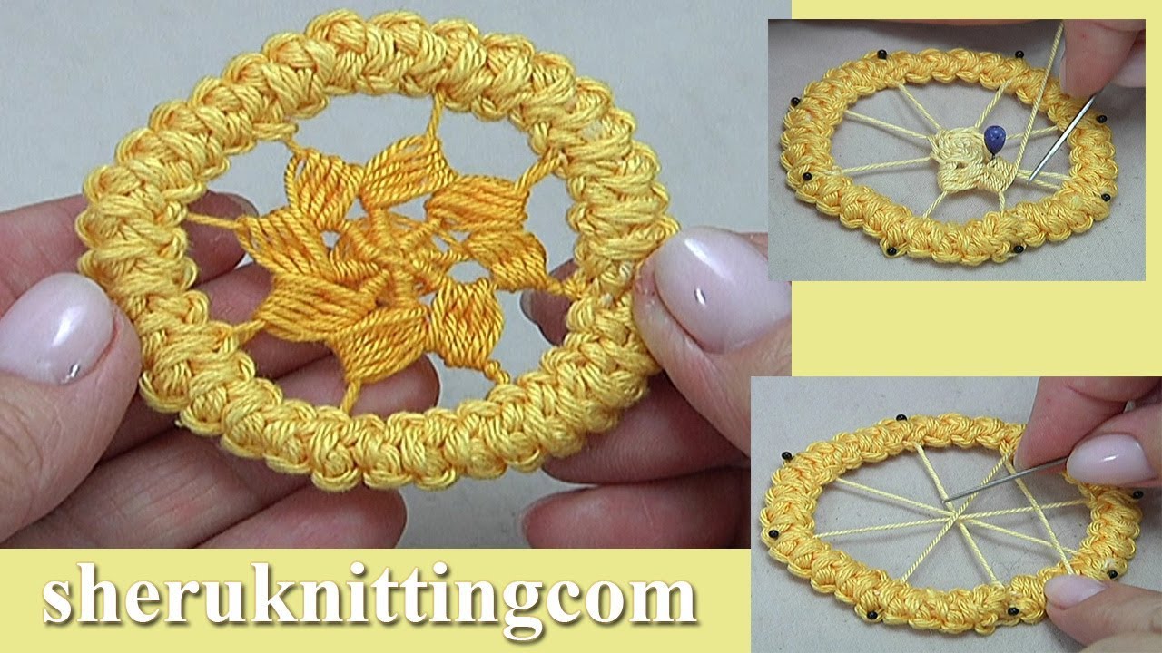 Romanian Point Lace Instruction 170 Crochet Motif - YouTube