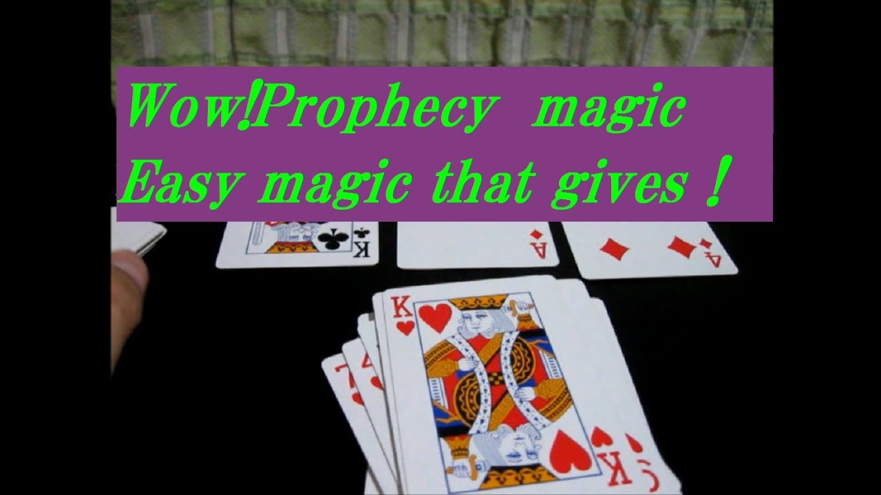 easy card magic tricks tutorial 마술 배우기3枚のカードの予言 解説編 - YouTube