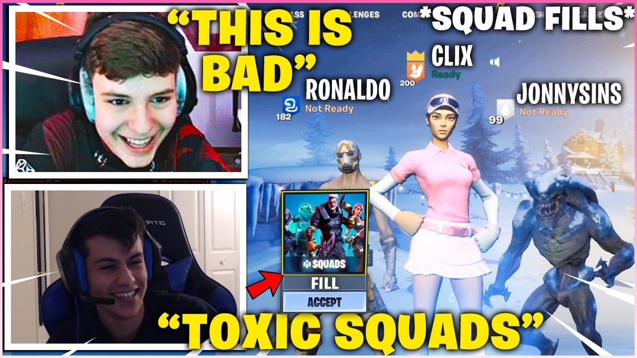 CLIX & RONALDO Plays *SQUAD FILLS* For The FIRST TIME & RAGE Quit After ...