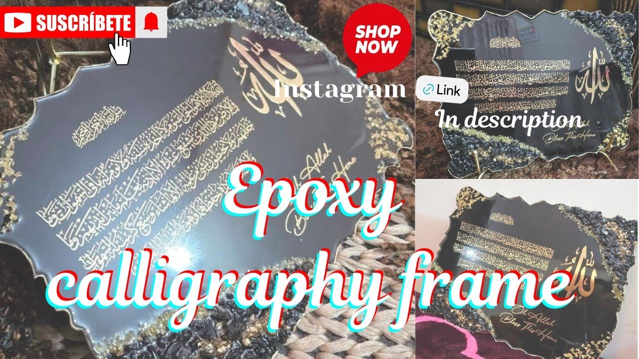 Tutorial of how to make a calligraphy resin frame|DIY|how to make resin ...