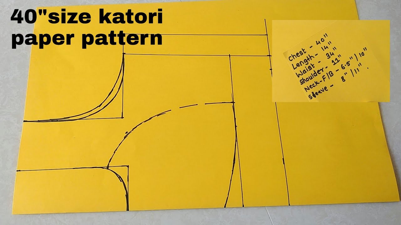 40 Size Katori Blouse Perfect Paper Cutting Simple And Easy Method 40-size-katori-blouse-perfect-paper-cutting-simple-and-easy-method