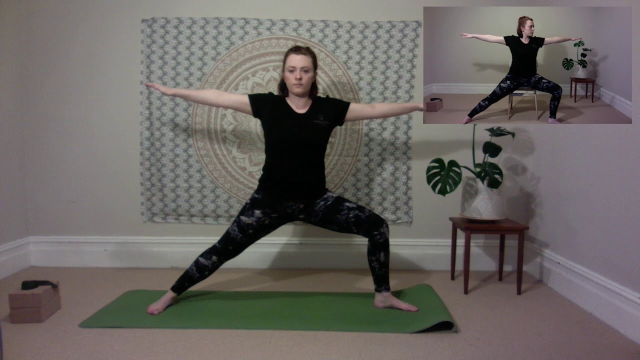 Warrior (3 variations) yoga poses - YouTube