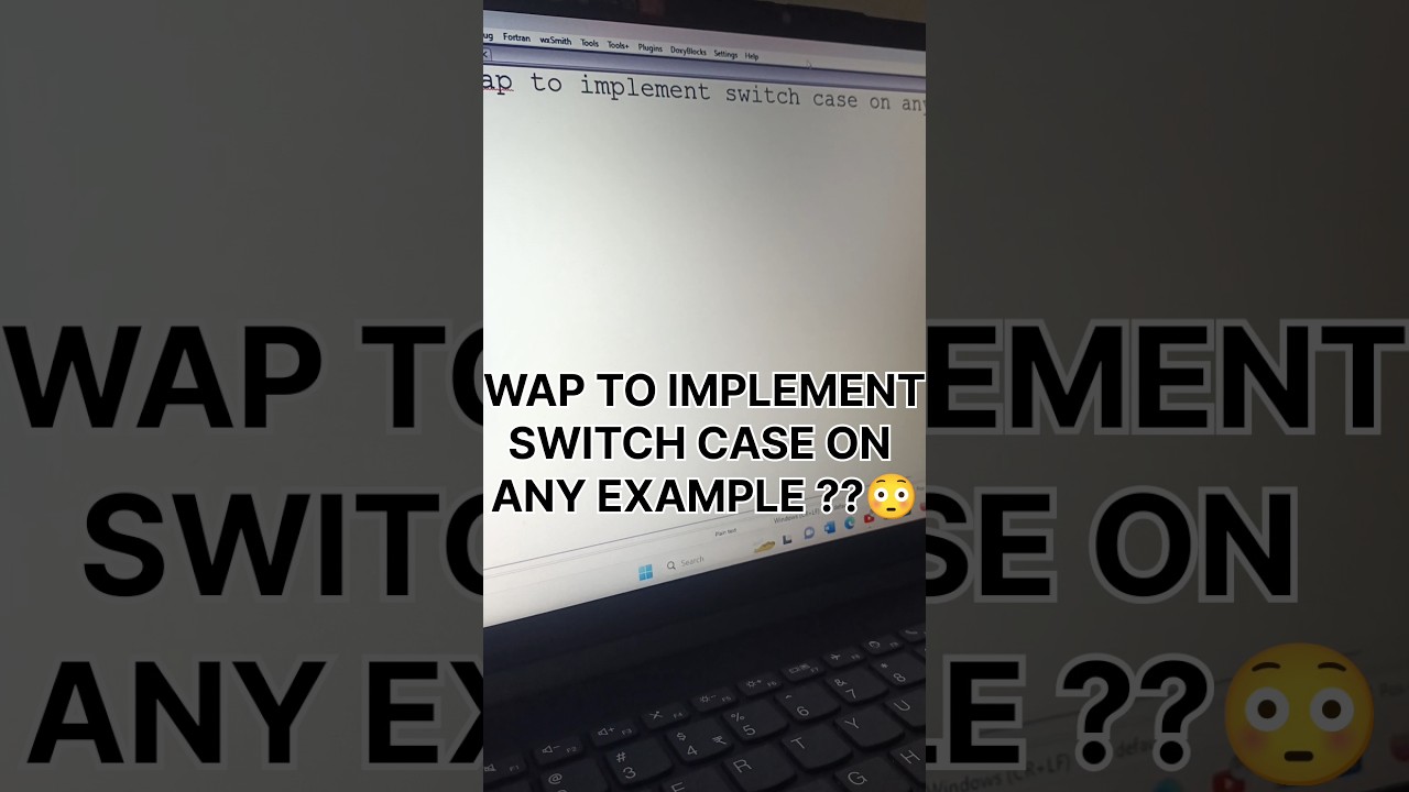 WAP TO IMPLEMENT SWITCH CASE ON ANY EXAMPLE?😳#shorts #study #bca #programming #jaishreeram # ...
