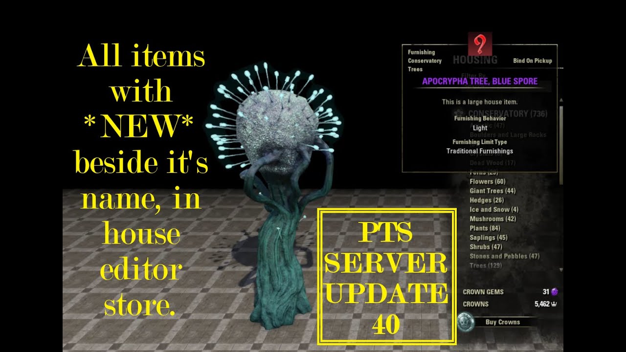 House editor store NEW items. ESO. update 40 PTS. - YouTube