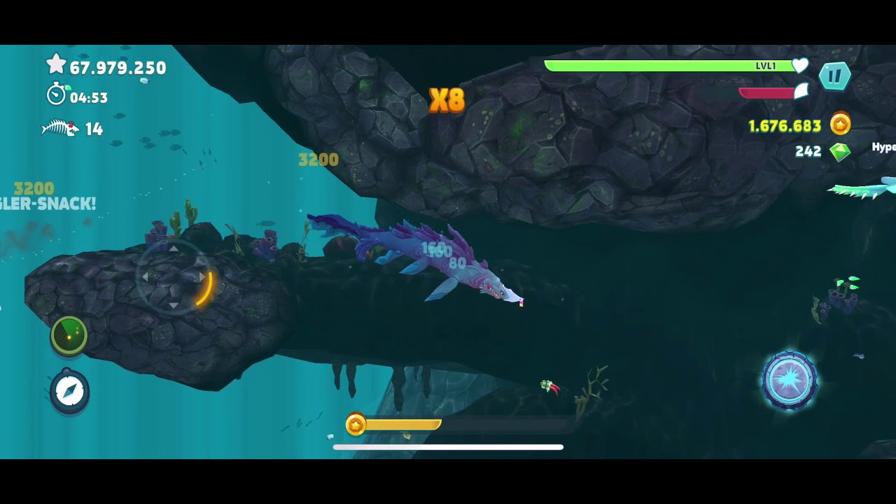 Hungry shark Evolution narrallyclyus Luminit Game play Teil 1 - YouTube