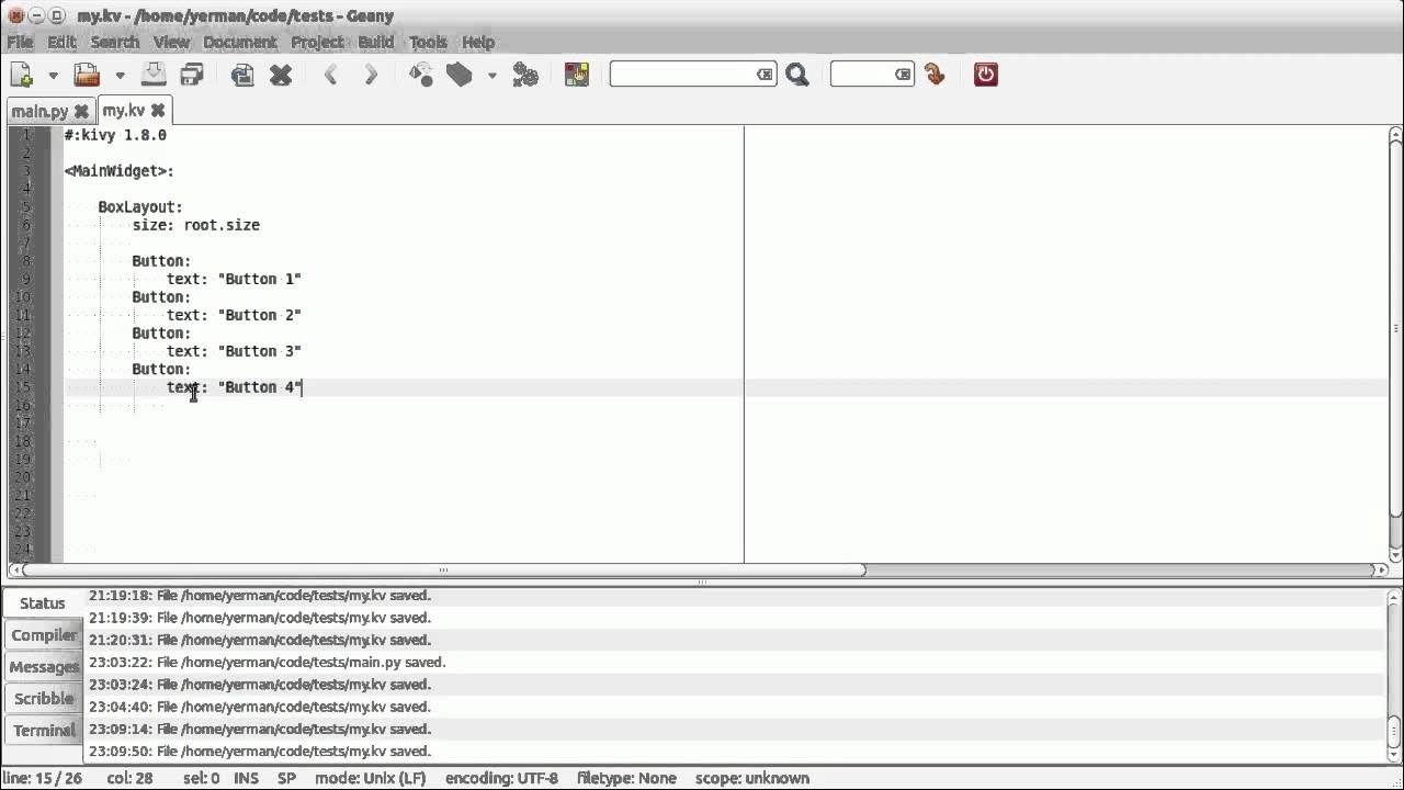 Kivy - Layouts - BoxLayout - Basic - YouTube