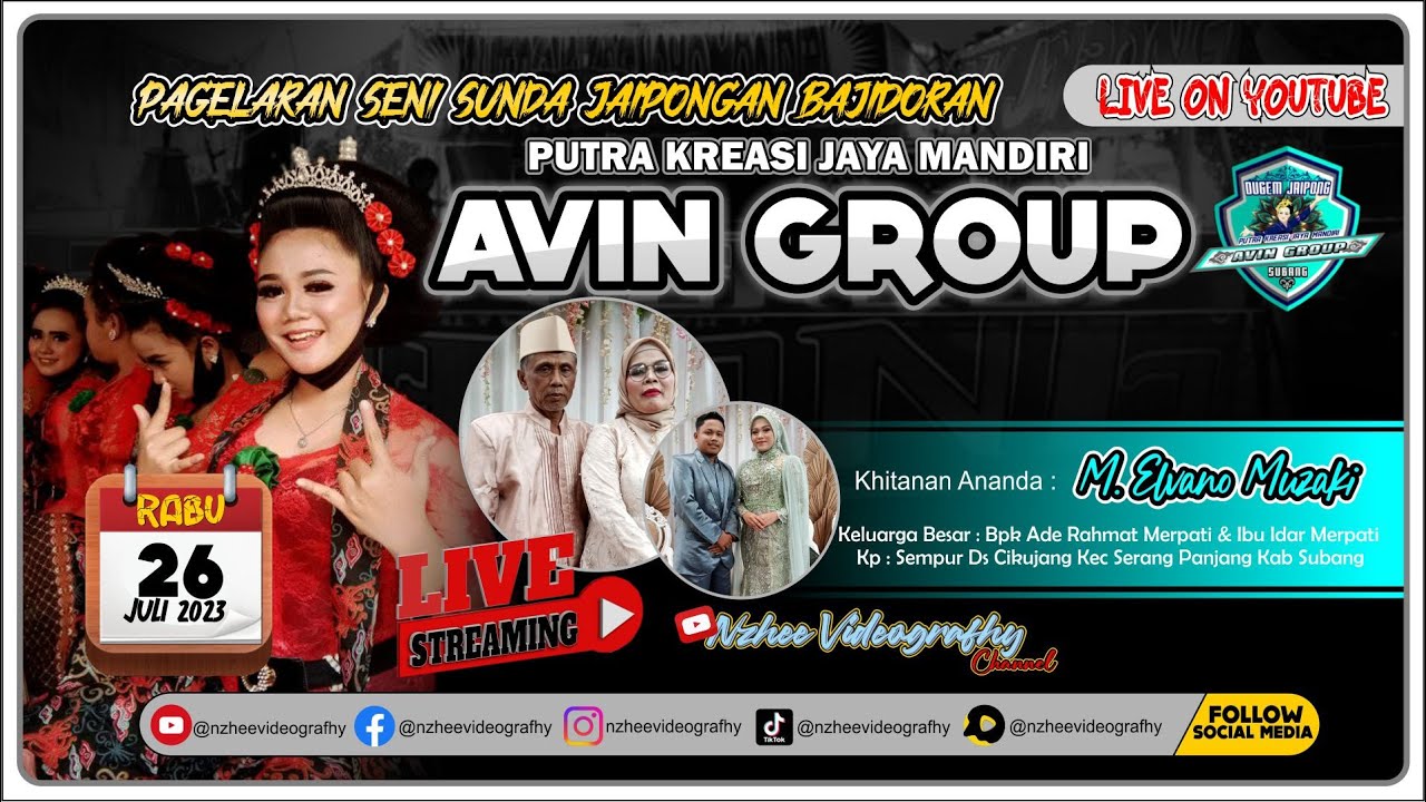 🔴LIVE SIANG JAIPONGAN PKJM AVIN GROUP SYUKURAN KELUARGA BPK ADE MERPATI EDISI SEMPUR 26-07-2023 ...